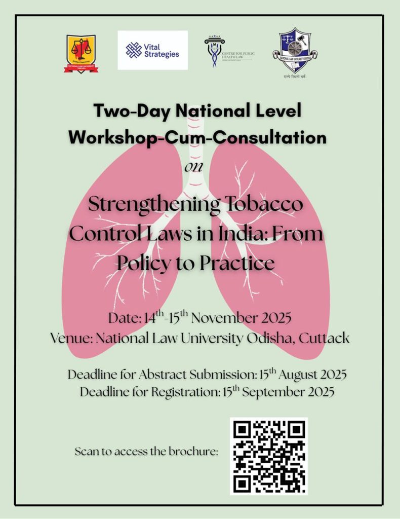 Two-day National Workshop-cum-Consultation on Strengthening Tobacco Control Laws 14th and 15th ...